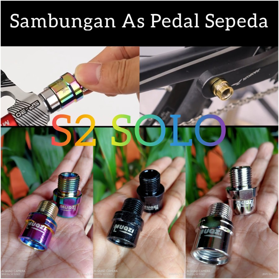 Bicycle pedal Axle Connection extension pedal Folding Bike MTB roadbike ...