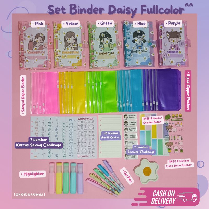 Daisy FULLCOLOR Cute BINDER SET | Shopee Malaysia
