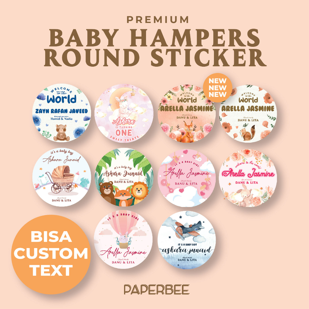[GLOS] Stickers / ROUND STICKER FOR BIRTHDAY HAMPERS / CHILDREN'S BIRTH ...
