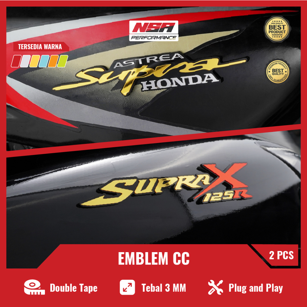 Nsa SUPRA X 125 MOTORCYCLE EMBLEM SUPRA OLD SUPRA HONDA SUPRA TIE ...