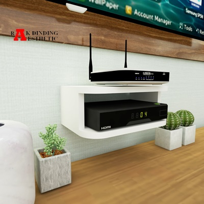 Hanging Rack TV Remote Modem Wifi Desk Screen Top Shelf Monitor 30cm ...