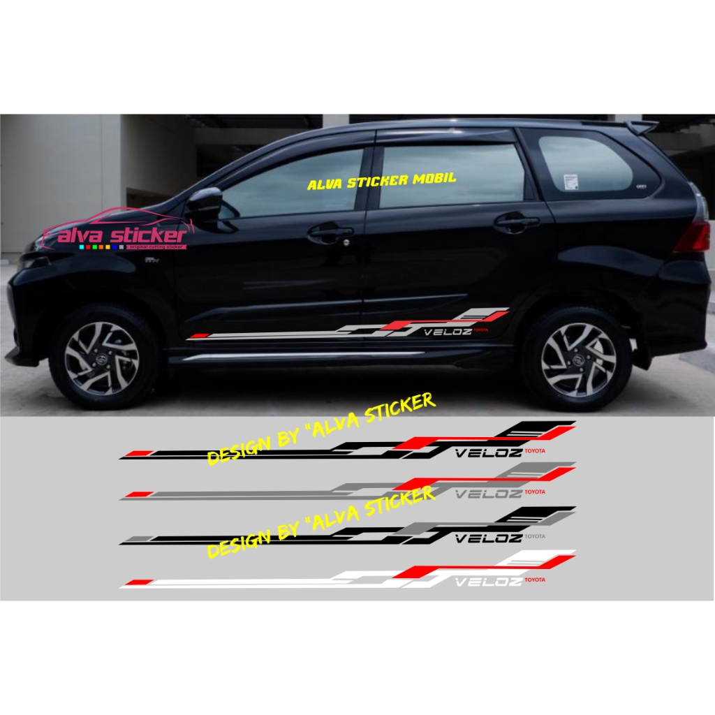 (ALVA) Sticker veloz old/new list cutting sticker stripe body Side Car ...