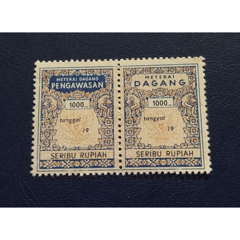 Original Old Matrai Pair of Trade & Supervision 1000 Rupiah B2 (2 ...