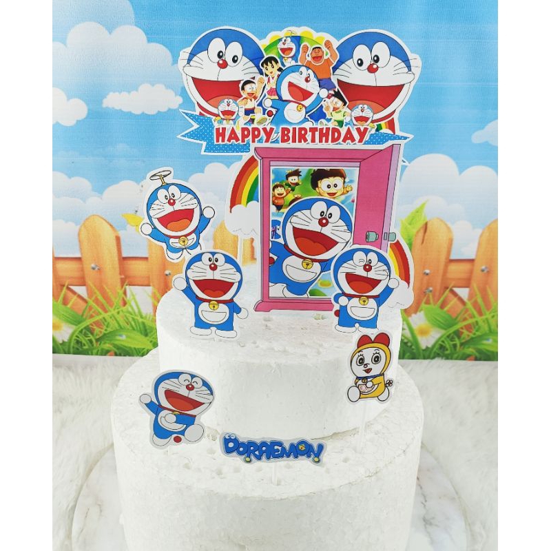 Cake topper/DORAEMON cake topper/DORAEMONXTRA cake Decoration | Shopee ...