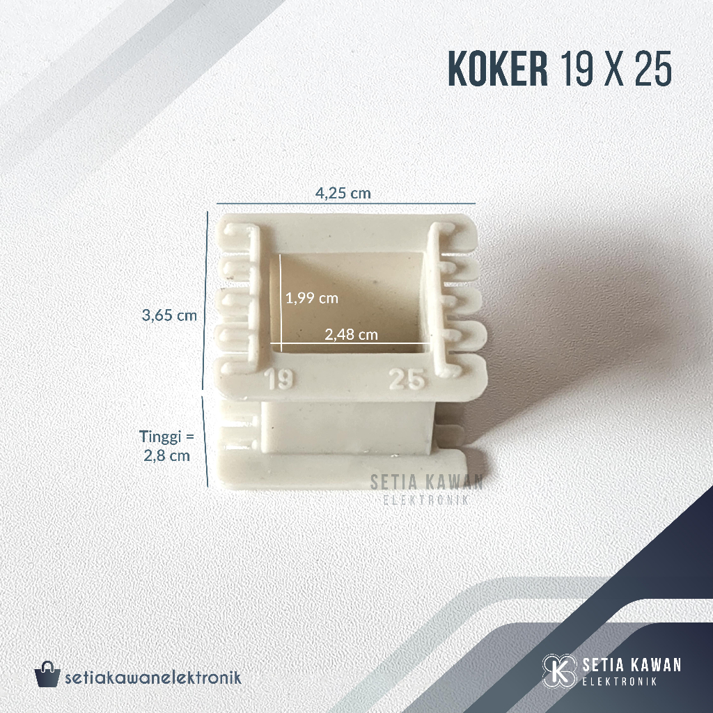 PUTIH Koker Transformer Box 19x25 / Bobin Bobbin Cool Plate Iron Holder ...