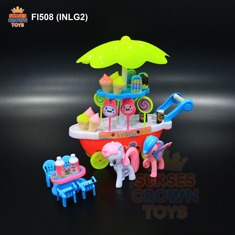 Pony and Ice Cream Cart Toy / Pony Horse Ice Cream Cart | Shopee Malaysia