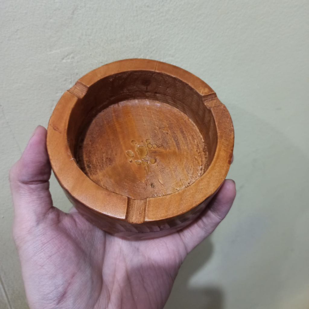 KAYU Roekre Dutch Teak Wood Round Ashtray - Wooden Ashtray | Shopee ...