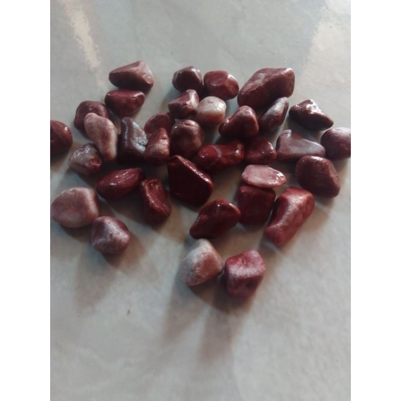 MERAH Japanese red stone 1kg/red coral stone/maroon decorative stone ...
