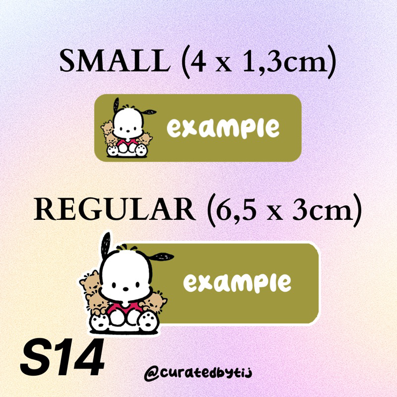 Custom WATERPROOF Name Sticker | Sanrio Cinnamorrol Badtzmaru My Melody ...