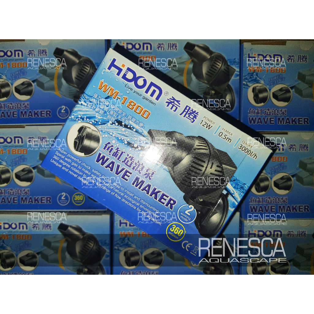 MESIN Hdom Wave Maker WM-1800 - Aquarium Wave Flow Machine | Shopee ...
