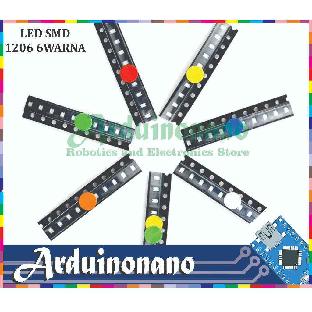 PUTIH Led 1206 SMD WHITE Color WHITE SUPERBRIGHT LIGHT CHIP INDICATOR ...