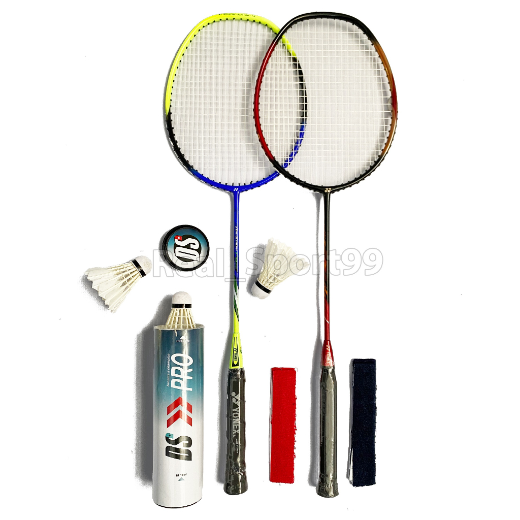 Badminton Racket Package, 2pcs FREE SUTTLECOCK Badminton Racket, yonex ...