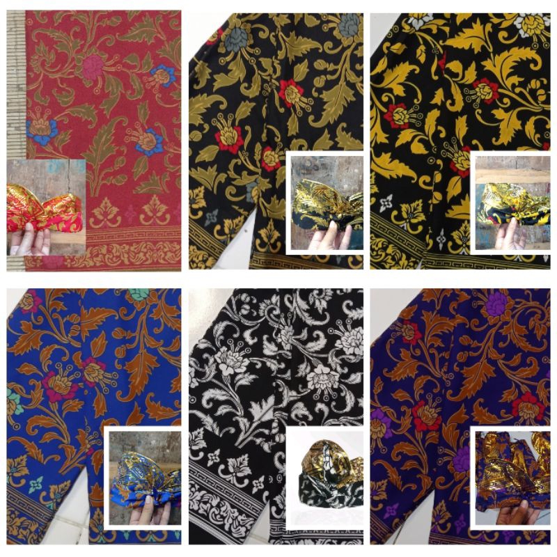 Set Of Sarong Bali Patra And So/Sarong Motif Patra/Sarong Patra Bali ...