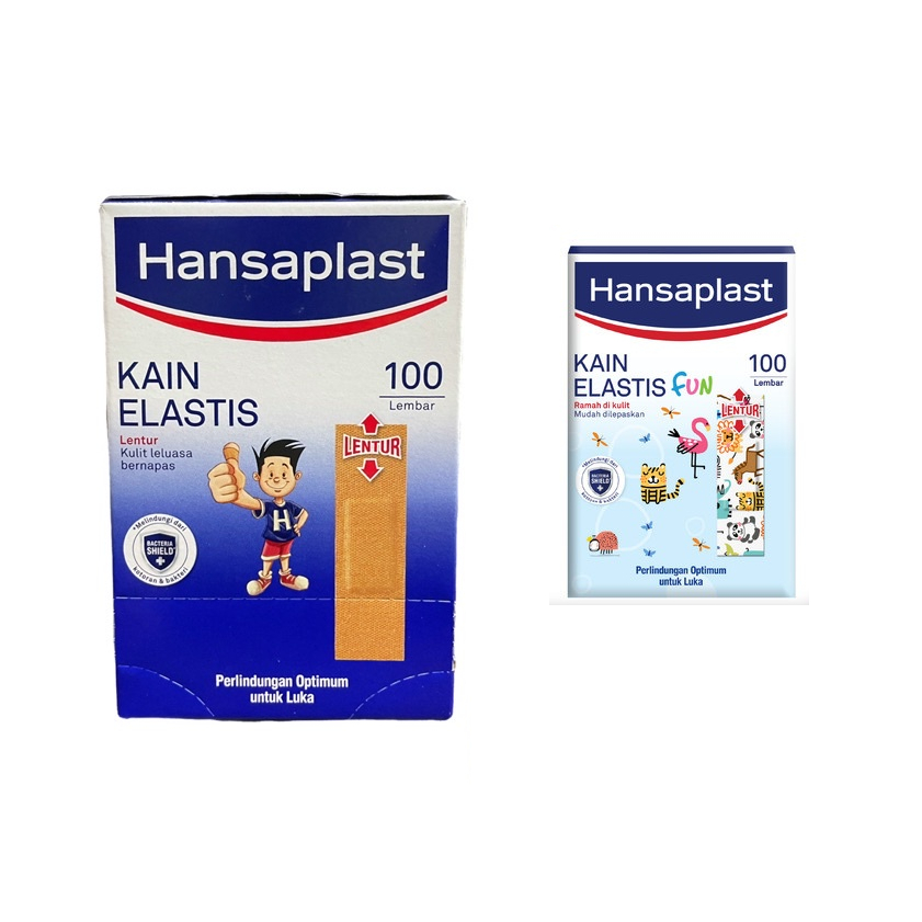 { Per box contains 100 } Hansaplast Flexible Elastic Cloth Plaster ...