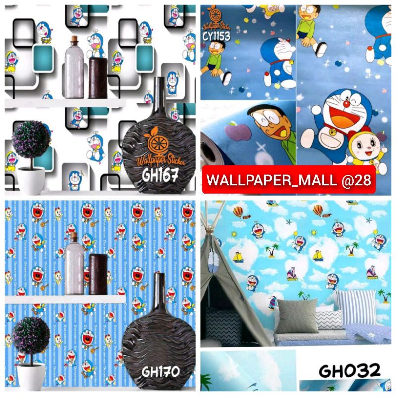 Doraemon Wall Wallpaper Doraemon Wall Wallpaper Doraemon Wall Sticker ...