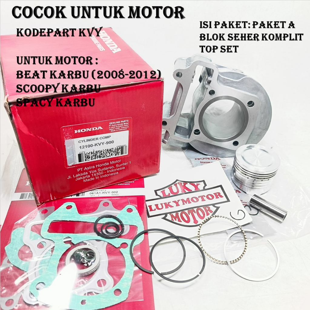 Piston Block Complete PISTON+TOPSET KVY HONDA BEAT Carburetor ...