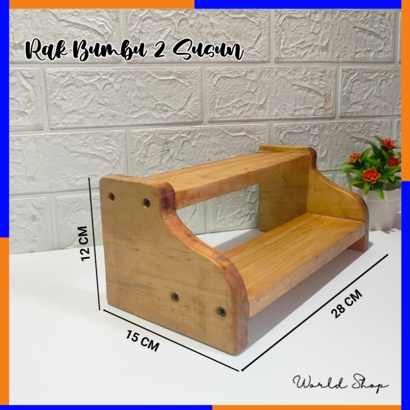 Aesthetic 2 Layer Spice Rack Aesthetic Wooden Coaster | Shopee Malaysia