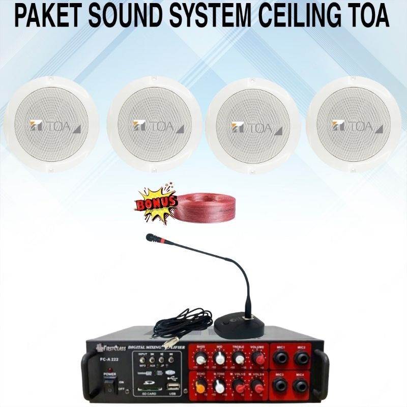 Clinic And Office SPEAKER Package SOUND Package 4 TOA 6 INCH CEILING ...