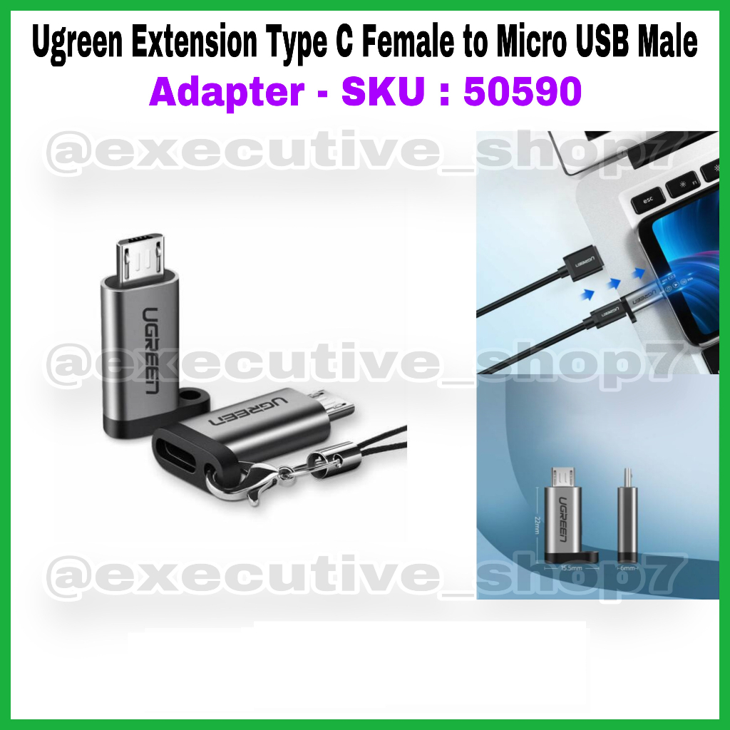 Ugreen Usb Type C Female to Micro Usb Male Adapter SKU: 50090 | Shopee ...