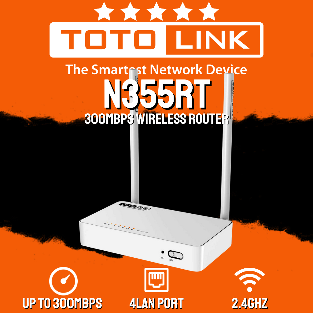 Totolink N355RT ROUTER WIRELESS N 300MBPS | Shopee Malaysia