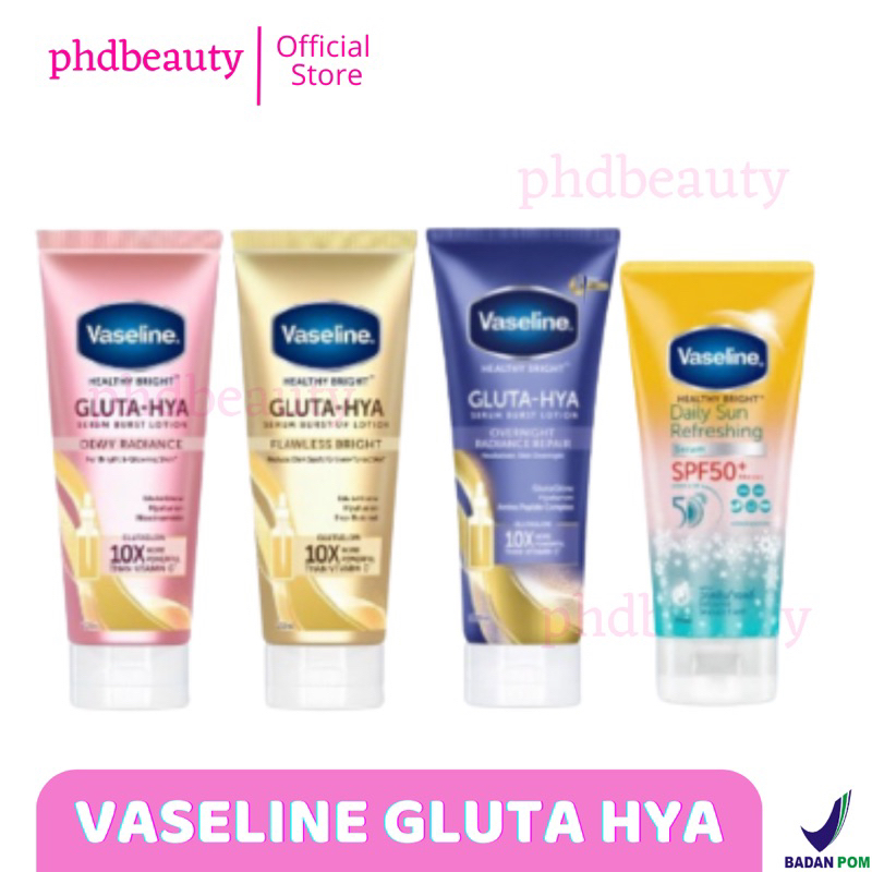 Vaseline Gluta Hya UV Lotion Flawless Bright - Dewy Radiance 200ml ...