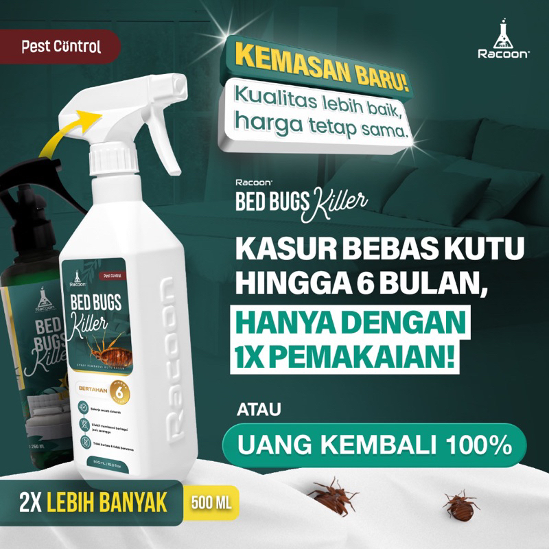 Racoon Bed Bugs Killer 500ml Mattress Bugs Repellent EXP 2026 | Shopee Malaysia