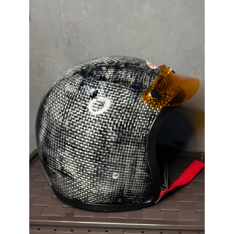 Tc500 RAW checkerboard slimhead helmet | Shopee Malaysia