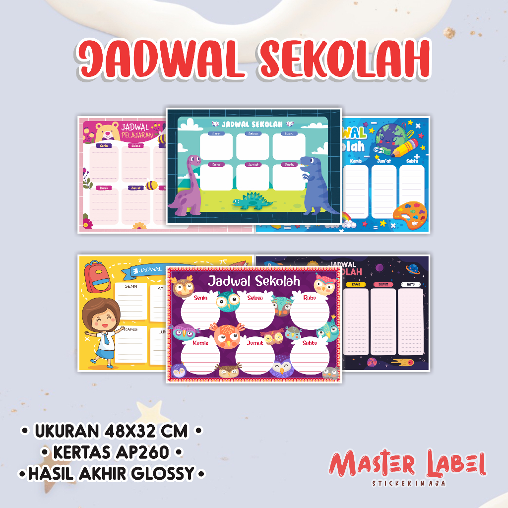 Aesthetic Text Schedule Education poster weekly planner School Schedule ...
