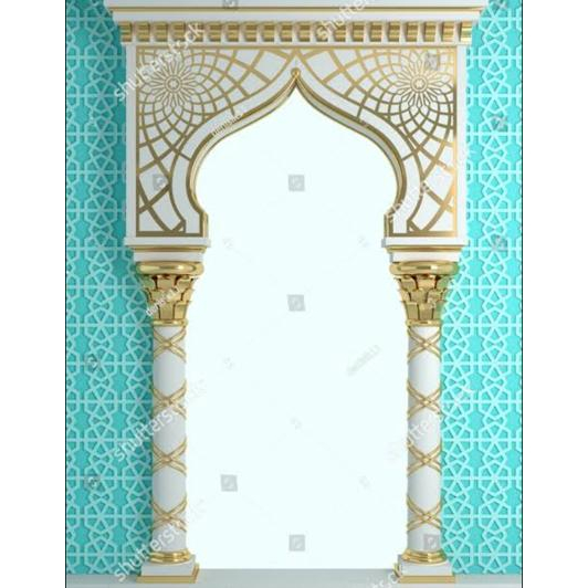 Mihrab wallbaner Wallpaper 3d Islamic motif, mihrab Wall Wallpaper ...