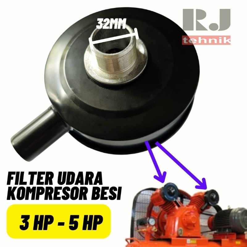 MESIN Iron Air Filter Compressor machine 3 HP - 5 HP Drat 32mm | Shopee ...