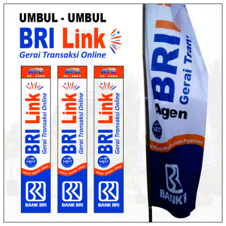 Umbul-umbul Agent BRI LINK Banner Digital Print Unit Can Flag | Shopee ...