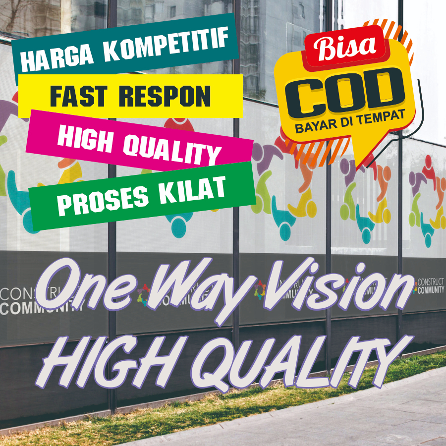 Print And Custom Design One Way Vision/Sticker High Quality | Shopee ...