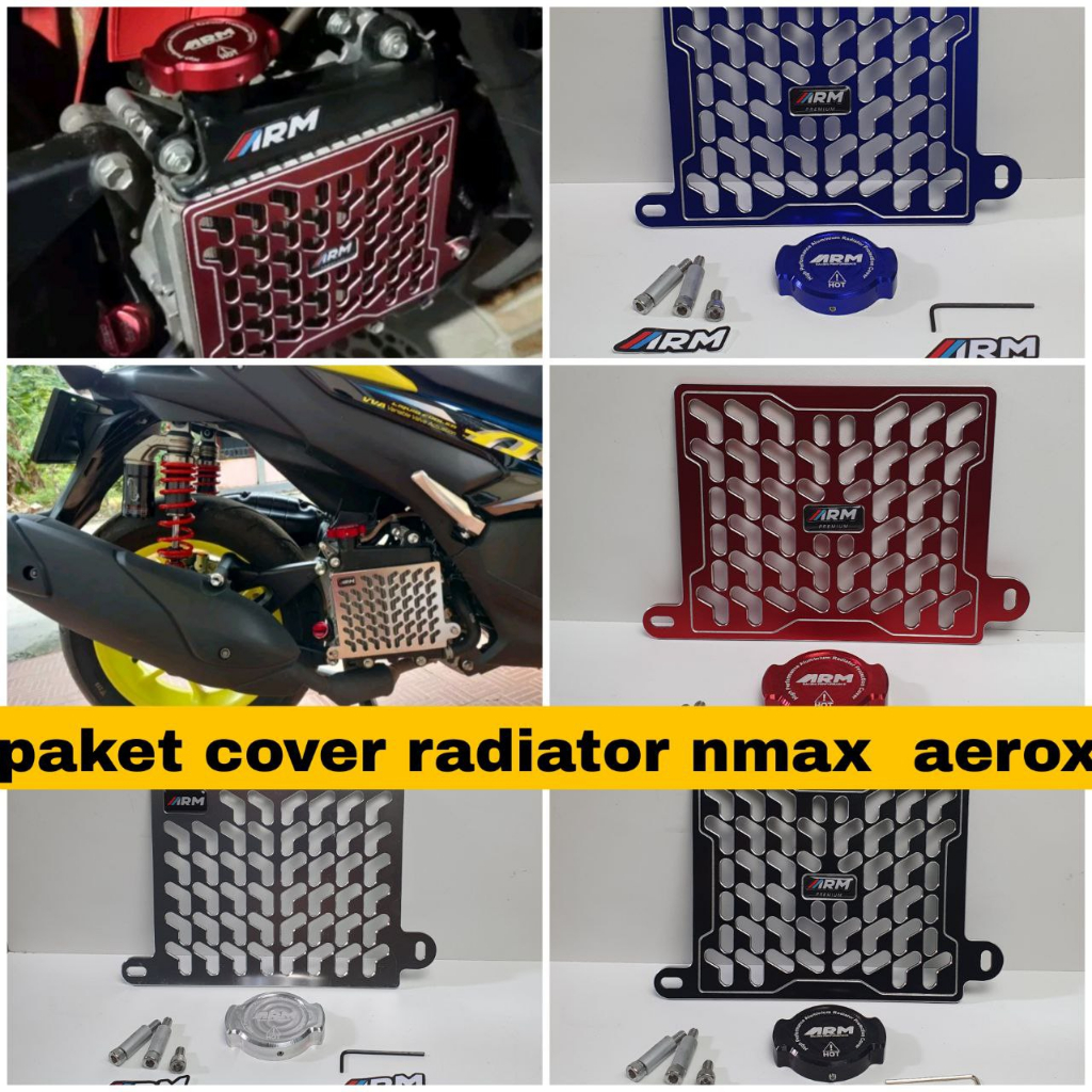 Radiator ARM cover full CNC two tone+radiator cap radiator ARM cap full ...