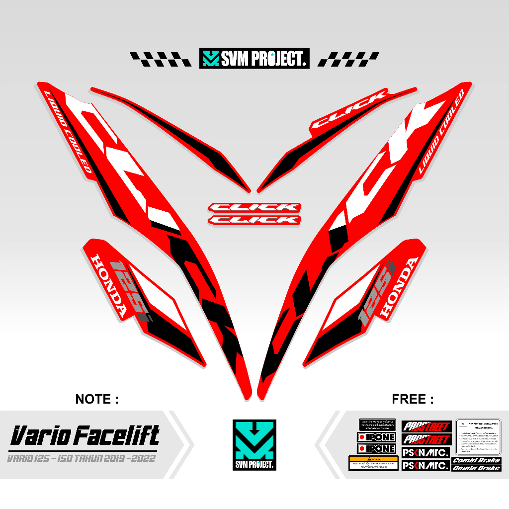 Striping VARIO FACELIFT MOTIF 23/STICKER VARIO NEW 125/150/ALL NEW ...