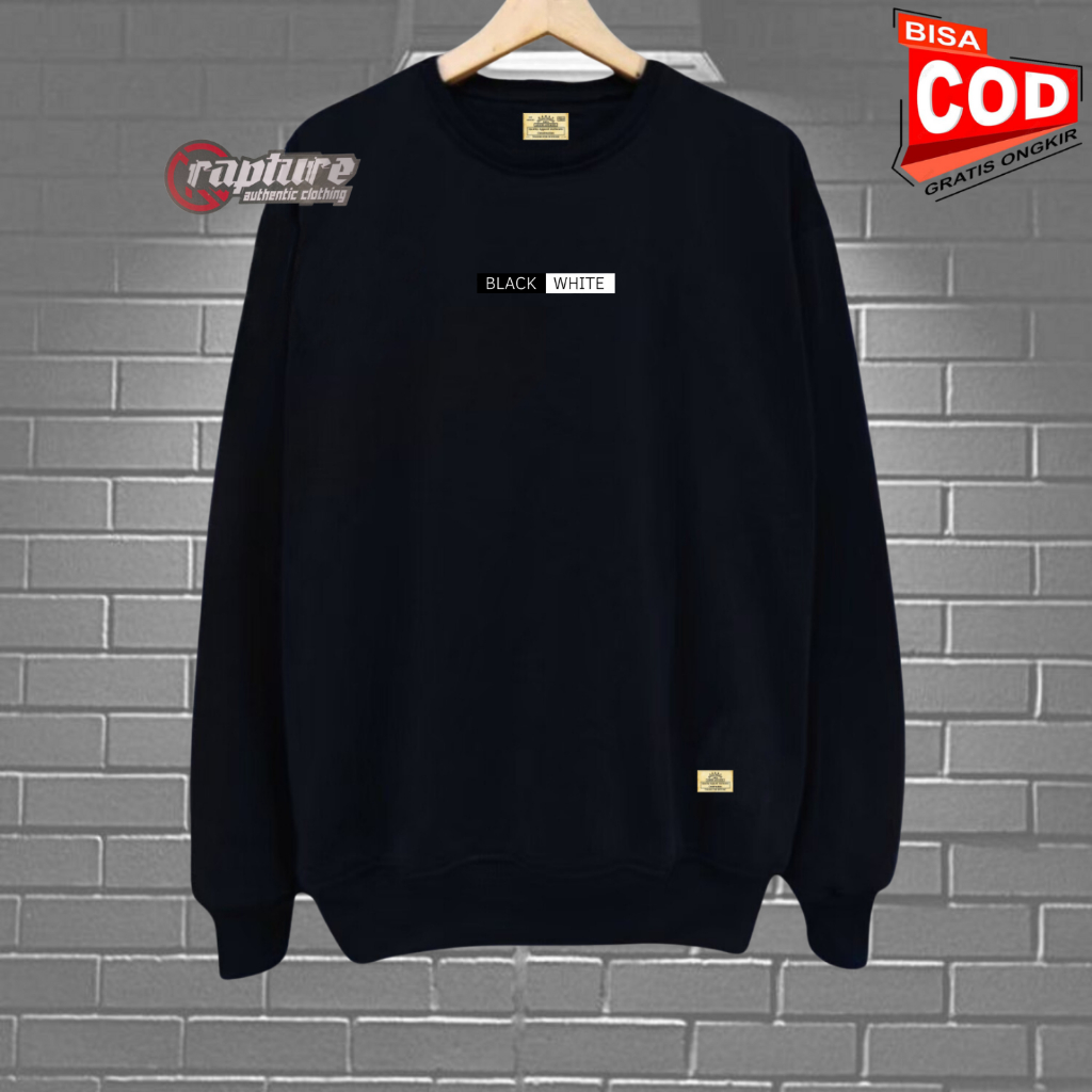 Latest Authentic Thick Distro Men's Sweater Black Crewneck List Black ...