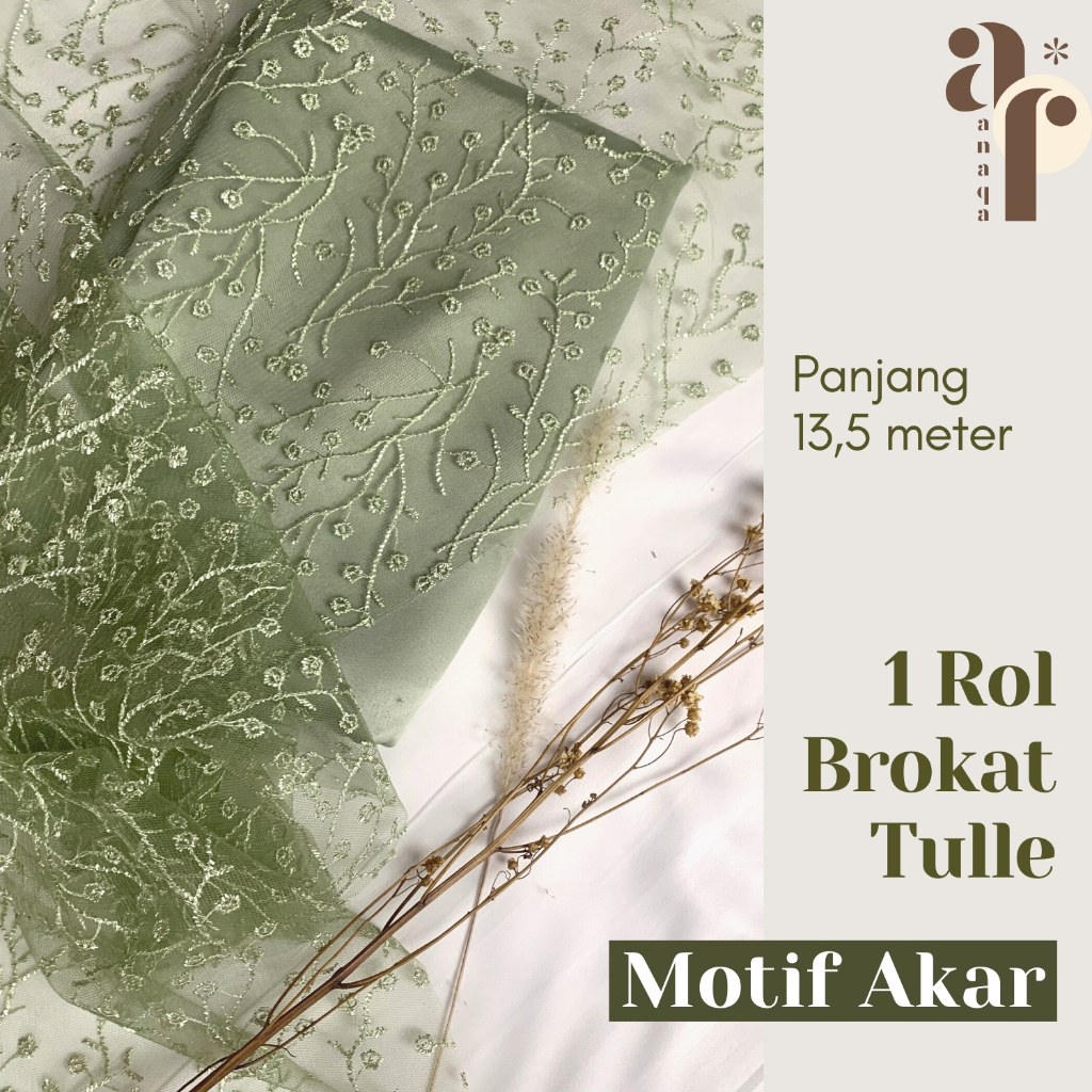 1 ROL of Premium Root Motif Brocade Fabric / French Tile Brocade (Modern Kebaya, Hijab, Uniform ...