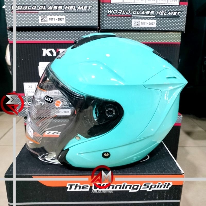Helmet INK DYNAMIC SOLID AQUA BLUE HALF FACE INK Helmet DYNAMIC DYNAMIC ...