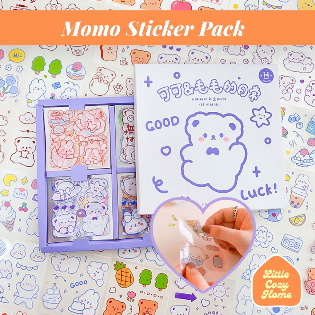 Momo Sticker Pack Pack Cute Japanese Korean Style Sticker Package Momo ...