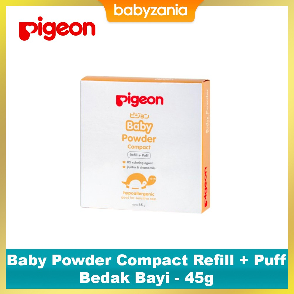 Pigeon Baby Powder Compact Baby Powder Refill + Puff - 45 gr | Shopee ...