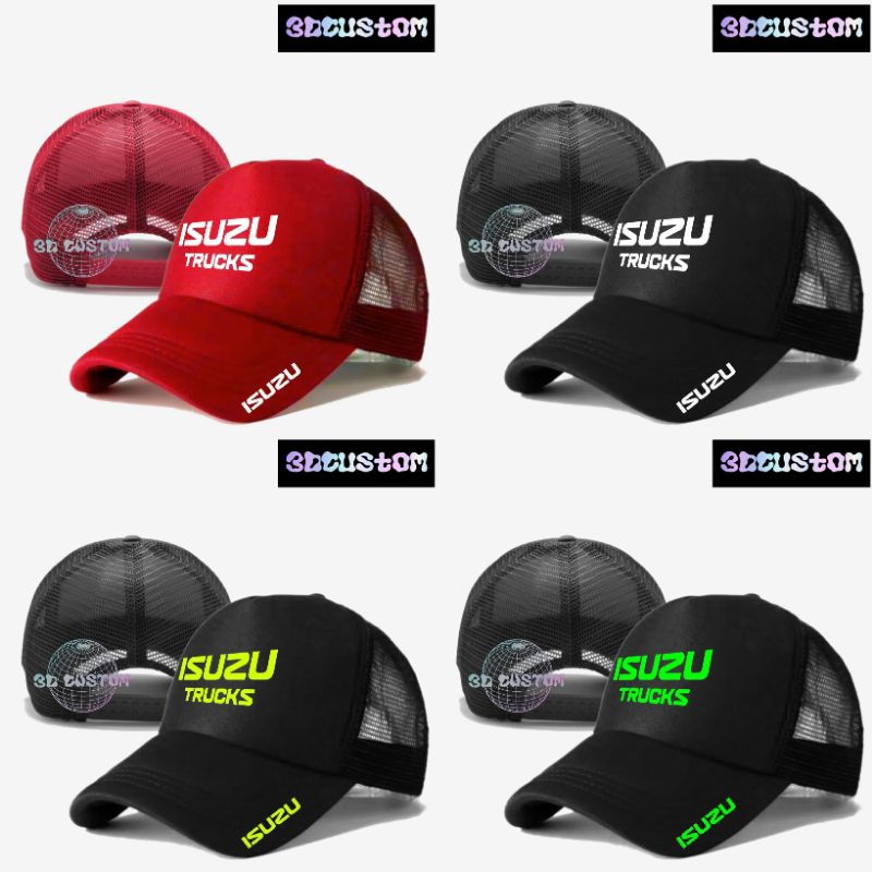 Premium TRUCK TRUCKER NET HAT/NET TRUCKER HAT WITH ISUZU TRUCKS LOGO ...