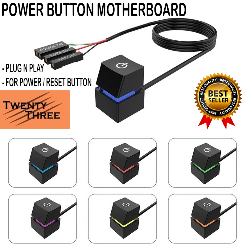 TOMBOL Front Panel Switch Power Reset Button Cable PC CPU Computer ...
