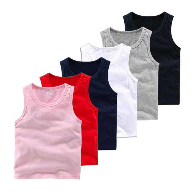 Plain Singlet T-shirts for Boys and Girls Made of Premium Combed Cotton ...