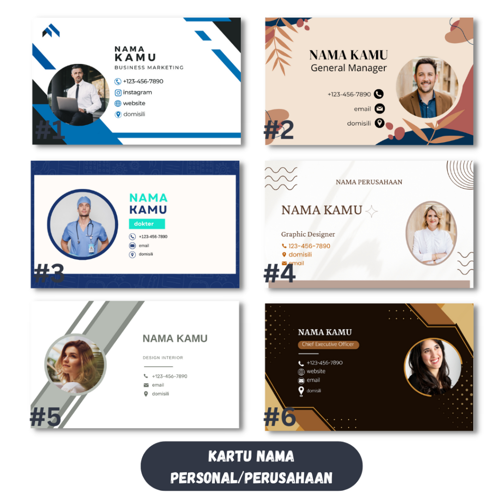 Free DESIGN NAME CARD | Ready Custom Business Cards | 1 Side Business ...