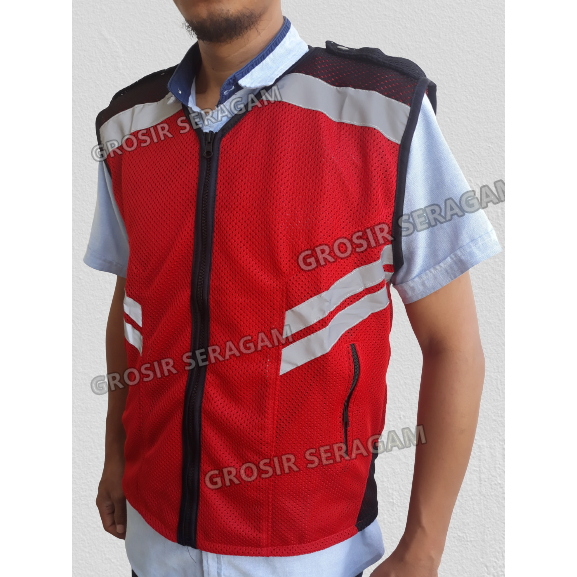 MERAH Gs Safety Project Net Vest Red Color | Shopee Malaysia