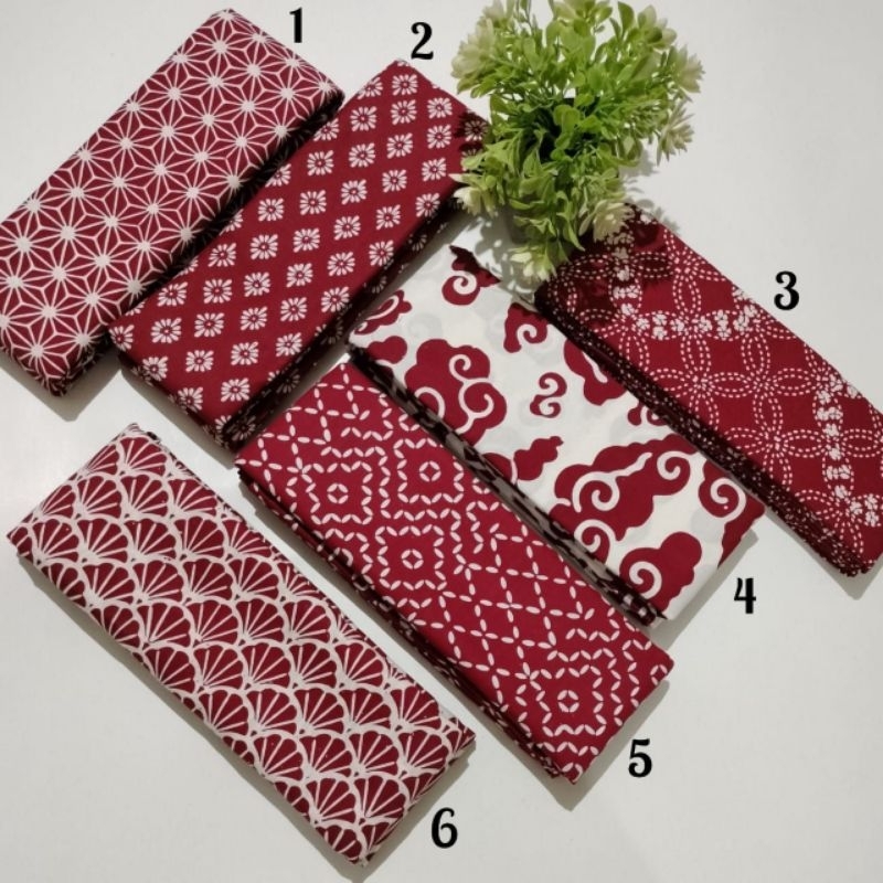 KATUN MERAH Red Batik Cloth Red Stamped Batik Cloth Red Stamped Batik ...