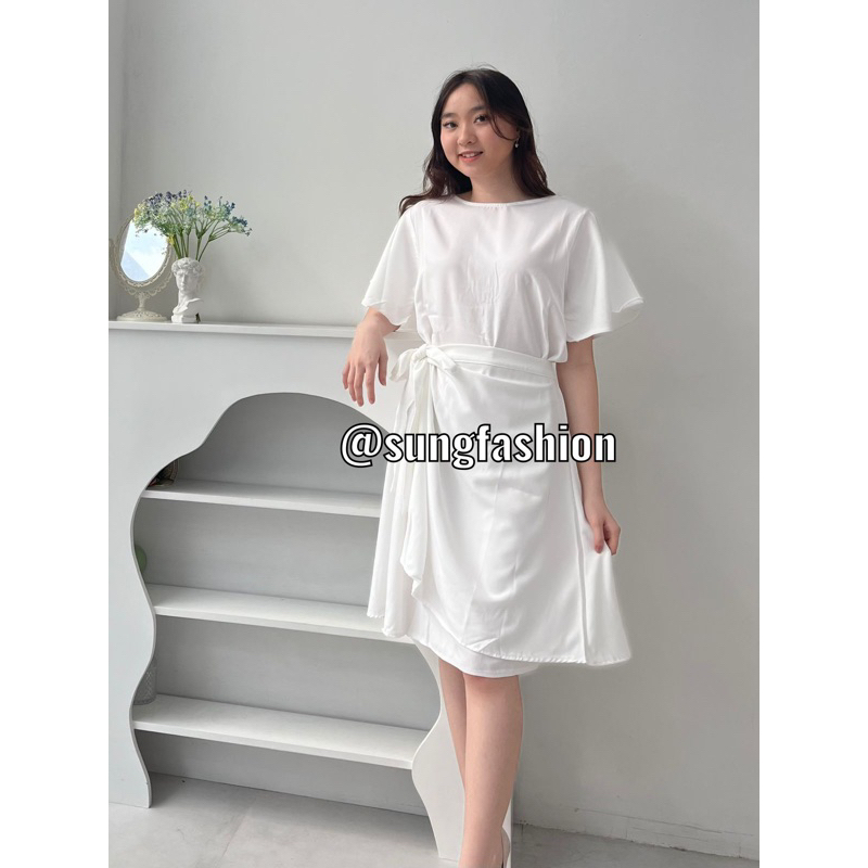 S161 simple elegant dress for korean look wedding | Shopee Malaysia
