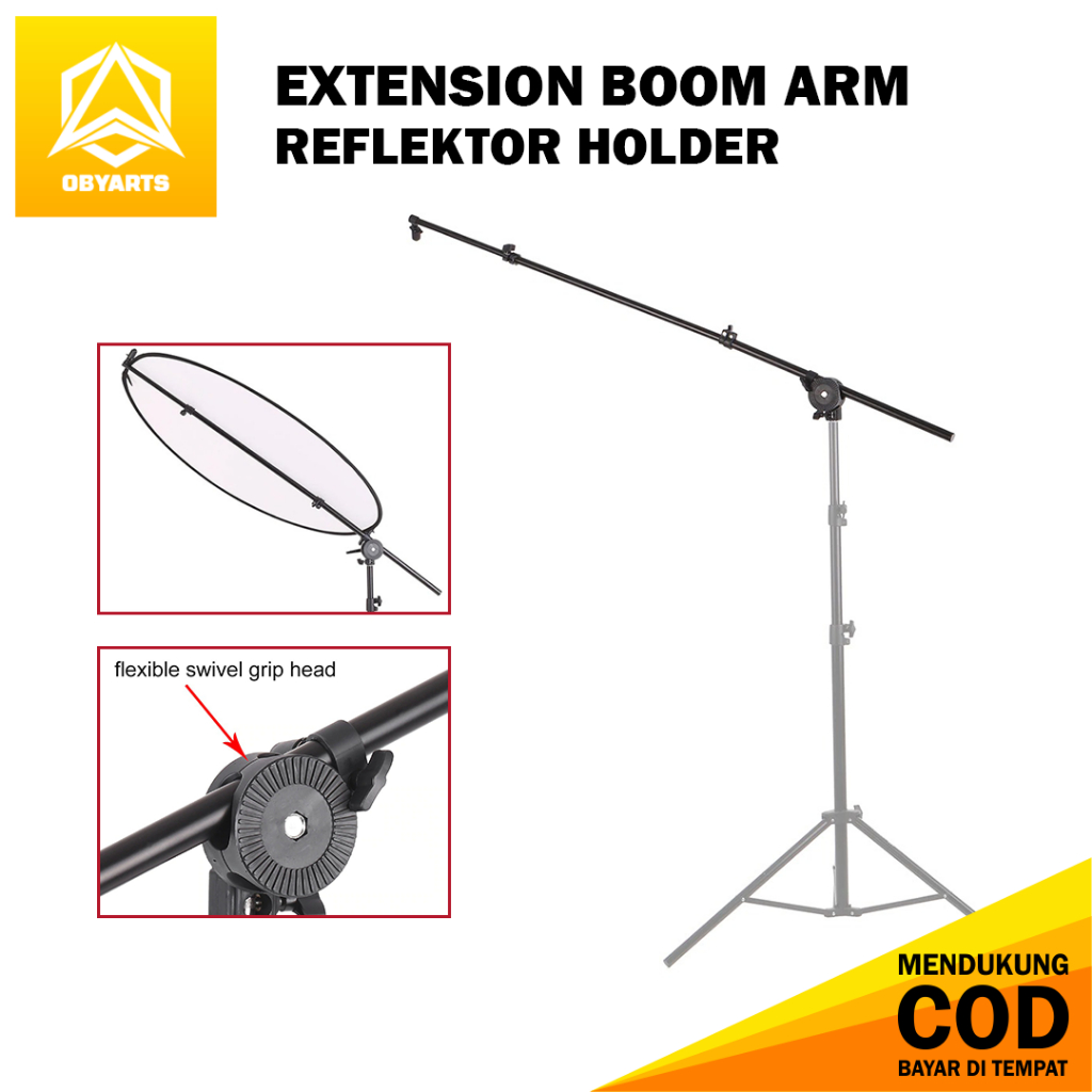 Swivel Extension Boom Arm Holder Reflector Diffuser Clamp Flat - CD-60 ...