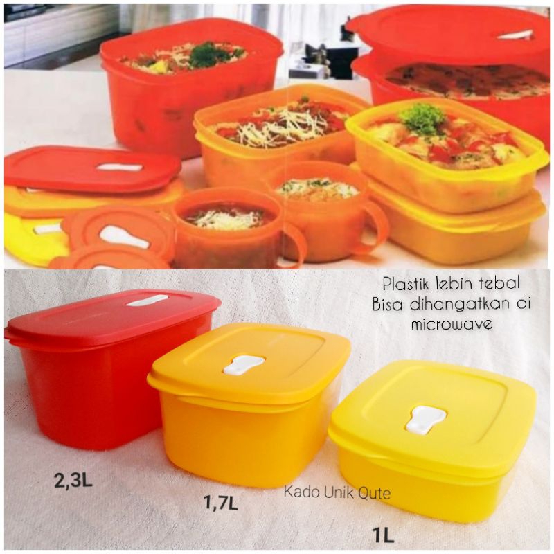 Tupperware Crystalwave Rectangular 2,3L Red | Shopee Malaysia