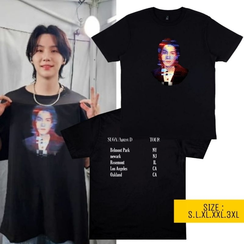 Korean T-Shirt SUGA AGUSTD TOUR d-DAY Photo SUGA RASTER | Shopee Malaysia