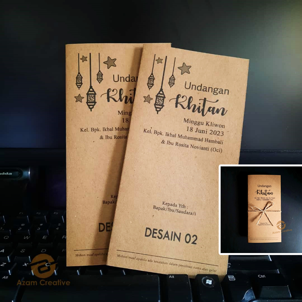 Khitan INVITATION CODE 02, PRINT KHITAN INVITATION, AESHTETIC ...